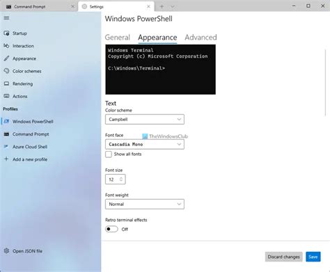 windows powershell azure cloud shell command prompt in terminal