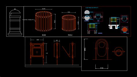 Waste Container Trash Can 2d Dwg Block For Autocad • Designscad Waste Container Trash Can 2d Dwg Block For Autocad • Designscad