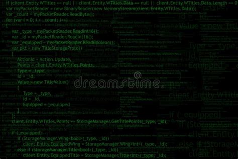 Program Code Green Background Stock Illustration Illustration Of Java
