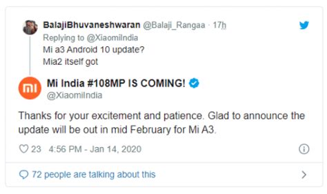 Official Update Xiaomi Mi A Android Update Release Date Status DigiStatement