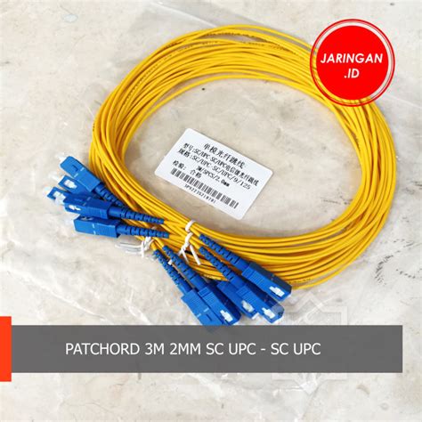 KABEL FIBER OPTIK PATCHCORD SC SC Atau SC UPC SC UPC 3 METER 2MM Lazada Indonesia