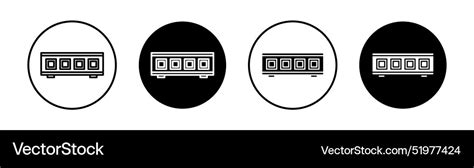 Network Switch Flat Line Icon Set Network Switch Vector Image