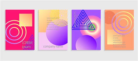최소한의 커버 디자인 세트 단순 그라데이션 셰이프 Eps10 벡터 미래의 기하학적 템플릿 플래카드 배너 전단지 프리젠 테이션 및 보고서에 대한 벡터 템플릿 0명에 대한 스톡