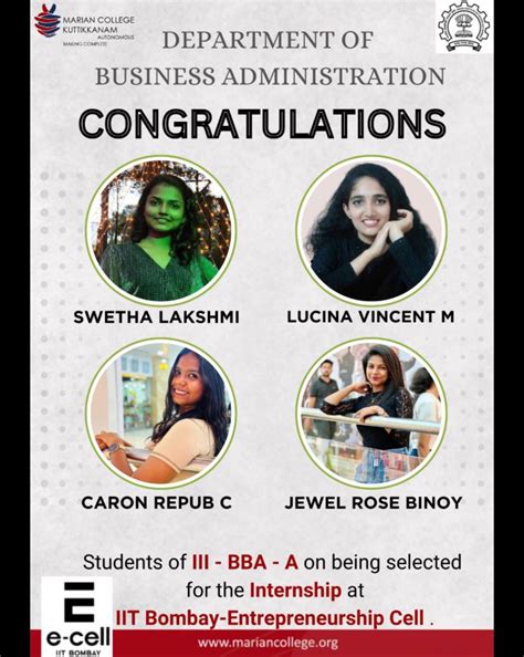 Internship Iitbombay Entrepreneurshipcell Campusambassador Swetha Lakshmi