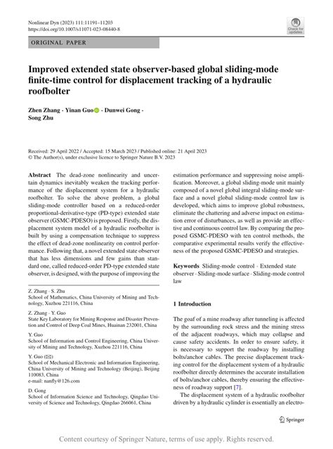Improved Extended State Observer Based Global Sliding Mode Finite Time