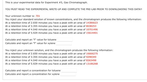 Solved This Is Your Experimental Data For Experiment 5 Gas Chegg