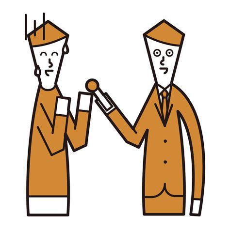 인터뷰를 거부하는 남자의 일러스트 무료 일러스트 소재집 Kukukeke