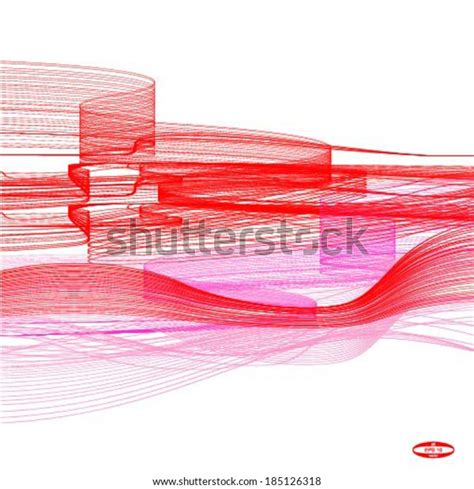 Red Rose Line On White Background Vector De Stock Libre De Regalías