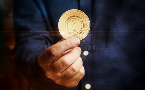 Zcash Zec Cryptocurrency Symbol Golden Coin Illustration Editorial Image Image Of Coin