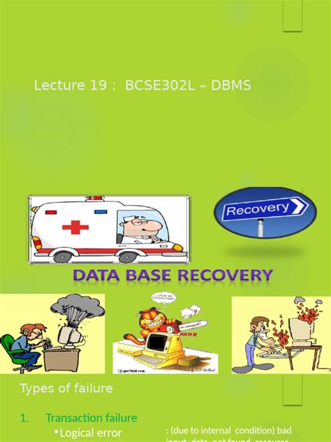Lecture 19 Bcse302l Recovery Pdf
