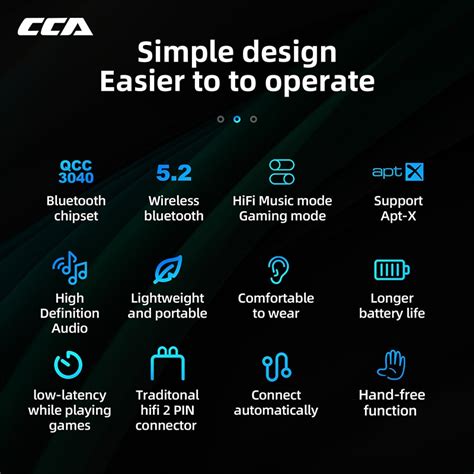 Cca Btx Wireless Earphones Ear Hook Module Bluetoo Vicedeal