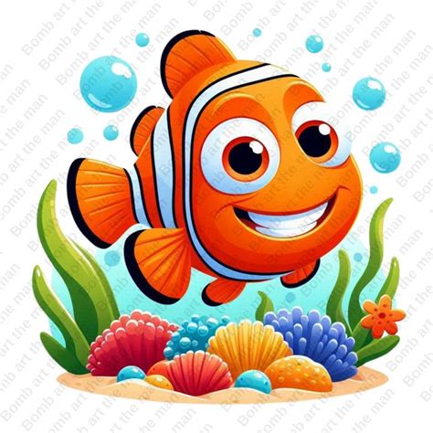 Finding Nemo Clipart Finding Nemo Png Cute Nemo Design Instant Download Etsy Canada