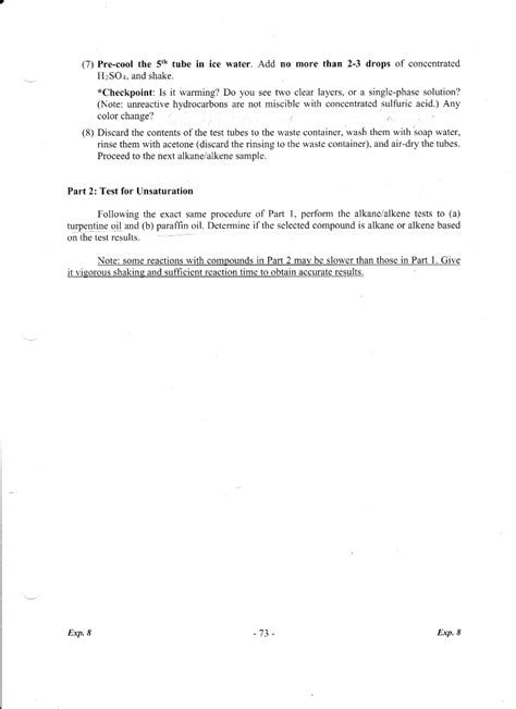 Solved Experimental Procedure Part Known Samples Of Chegg