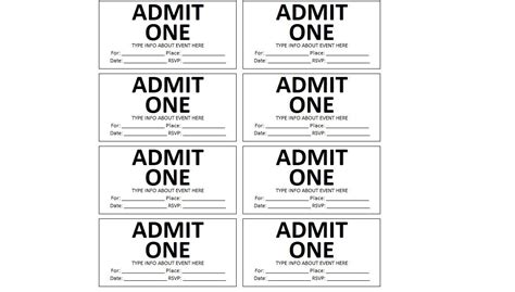 Admit One Ticket Coloring Page 2025