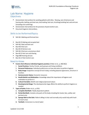 Genital Assessment Lab Guide NURS Foundations Of Nursing I Practicum Male And Female