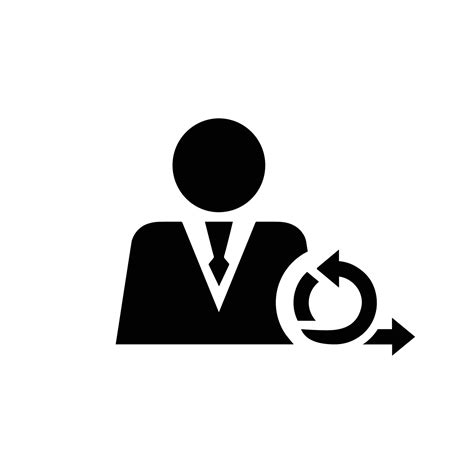 Agile Manager Scrum Icon Black Vector Graphics 16850730 Vector Art