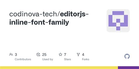 GitHub Codinova Tech Editorjs Inline Font Family