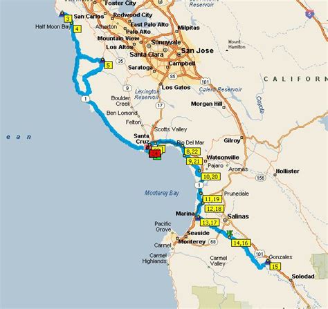 California Map Monterey