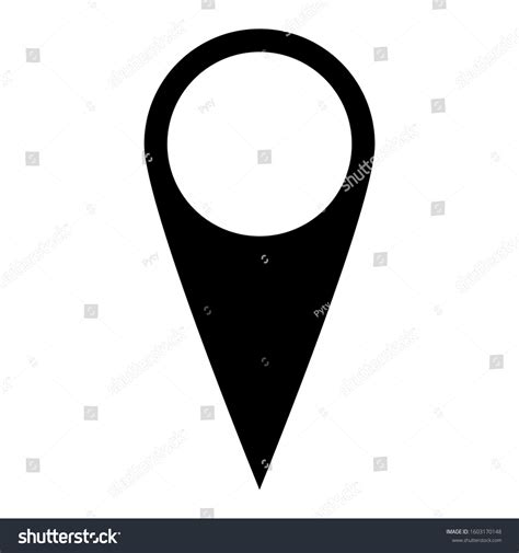 Black Map Pointer Simple Flat Vector Stock Vector Royalty Free Shutterstock