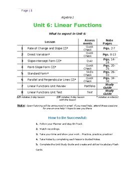 Algebra Unit Guided Notes By Aaron Redis TPT