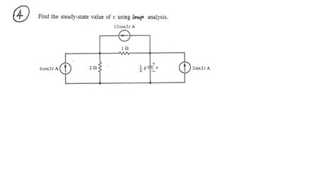 Solved Find The Steady State Value Of C Using Loop Analysis