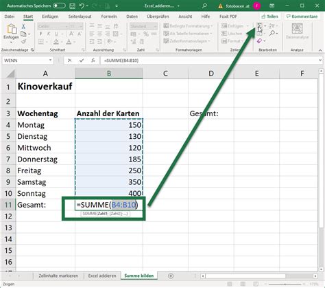Excel Addieren And Zusammenrechnen
