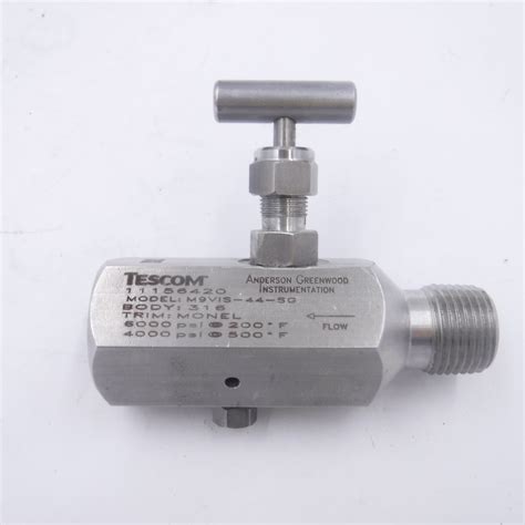 Tescom M9vis 44 Block And Bleed Gauge Valve 12 Mnpt X 12 Fnpt 316ss