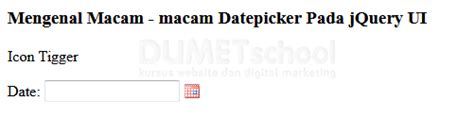 Mengenal Macam Macam Datepicker Pada Jquery Ui