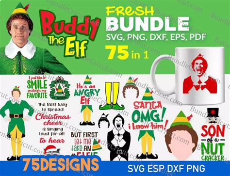 Buddy The Elf Christmas Svg Bundle 75 Bundle Cricut