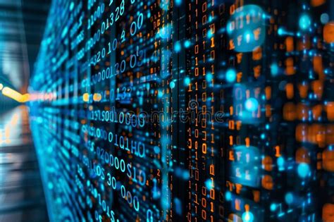 Blurry Streaming Data With Numbers And Binary Code Modern Technology