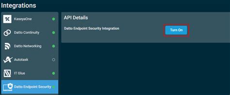 Datto Endpoint Security Integration