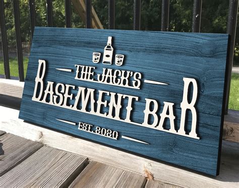Personalized Bar Sign Wooden Sign T Custom Wood Sign Etsy