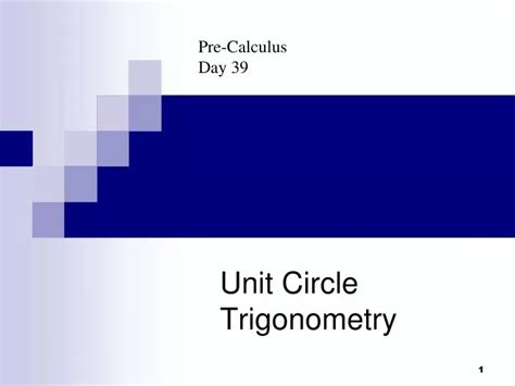 PPT Unit Circle Trigonometry PowerPoint Presentation Free Download ID 746489