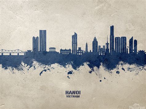 Hanoi Saigon Vietnam Skyline By Michael Tompsett Wall Art