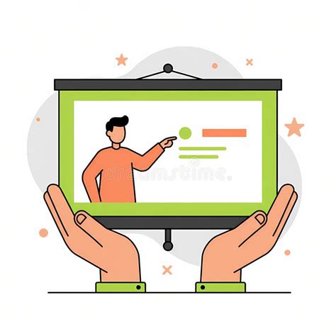 Presentation In Hands Stock Illustration Illustration Of Training