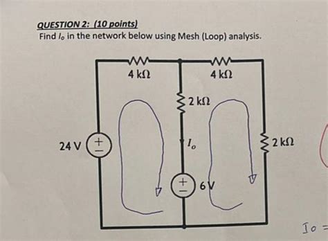 Solved QUESTION Points Find V And V In The Network Chegg Com
