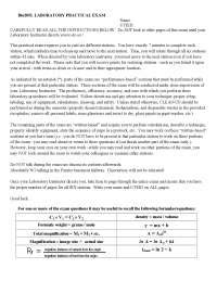 Laboratory Practical Exam Cellular And Molecular Biology Lab BIO L Docsity