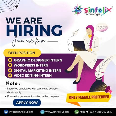 Sinfolix Technologies On Linkedin 🚨 We Are Hiring 🚨 Join Sinfolix