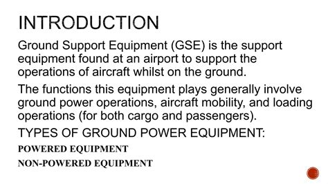 Ground Support Equipment Pptx