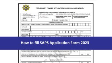 How To Fill SAPS Application Form 2023 Jobcare