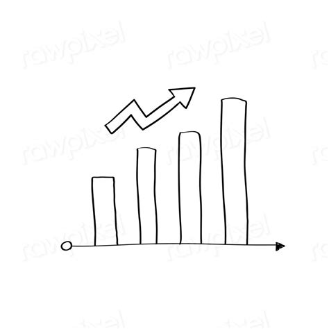 Growing Bar Graph An Arrow Premium Vector Rawpixel