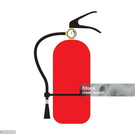 소화기 아이콘 스타일 벡터입니다 소화기 컬러 아이콘 컬러 벡터 기호 흰색에 고립 된 컬러 스타일 픽토그램 기호 로고 일러스트레이션 편집 가능한 이동 가솔린에 대한 스톡 벡터
