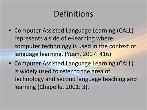 Computer Assisted Language Learning Pptx