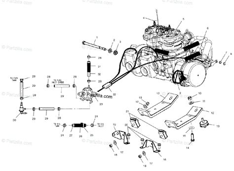 Polaris Snowmobile 2001 Oem Parts Diagram For Engine Mounting S01np7as