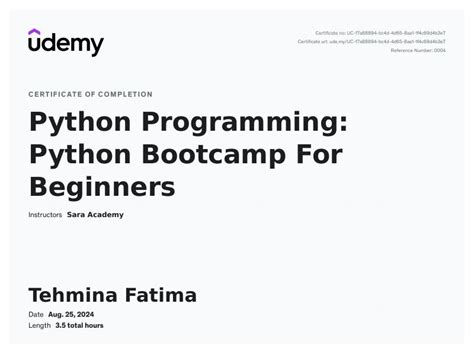 Tehmina Fatima On Linkedin Programmingcertificate Python