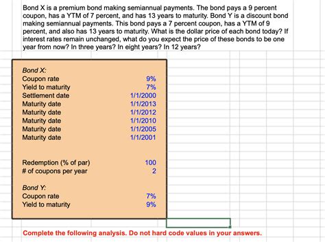 Solved Bond X Is A Premium Bond Making Semiannual Payments Chegg Com