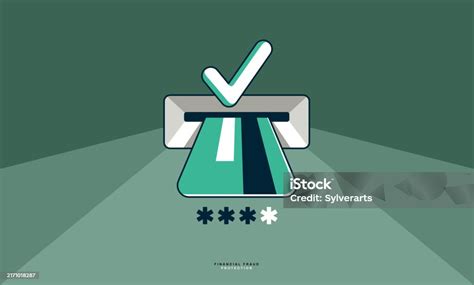 암호 또는 코드 개념 포스터 금융 사기 방지 개념 Atm 및 암호 또는 코드 입력에 삽입 된 플라스틱 카드의 아이콘 스타일 벡터 그림과 Atm의 신용 카드 3차원 형태에