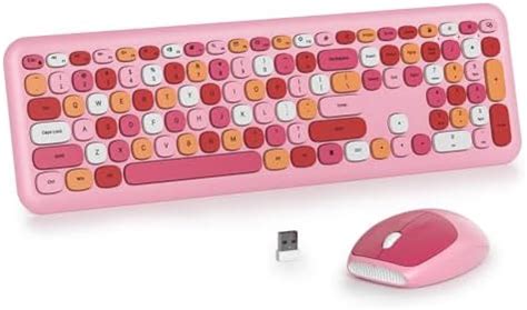 Amazon Com SbocKeeb Wireless Typewriter Keyboard And Mouse Combo Retro Key Full Size Office