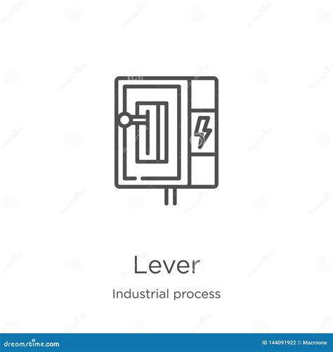 Lever Icon Vector From Industrial Process Collection Thin Line Lever Outline Icon Vector