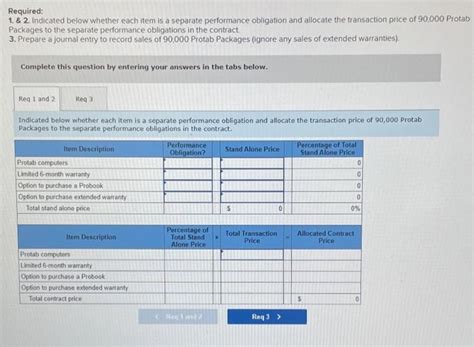solved problem 6 2 algo performance obligations